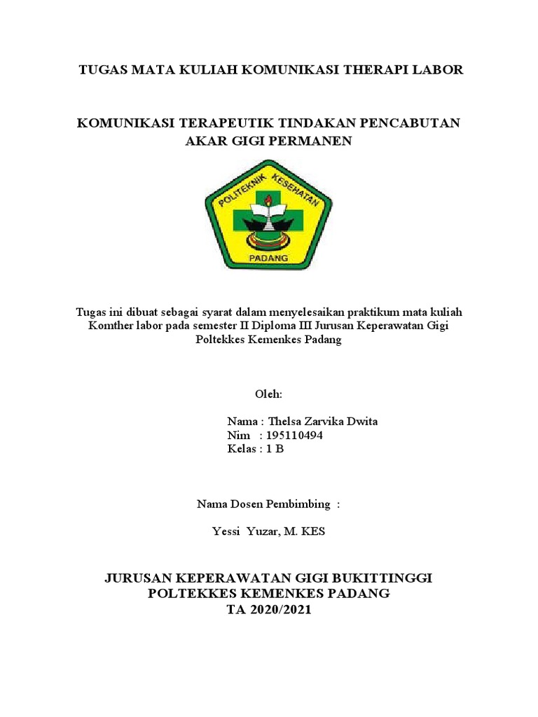 Pencabutan Akar Gigi Thelsa | PDF