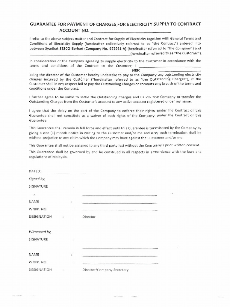 Guarantee For Payment | PDF