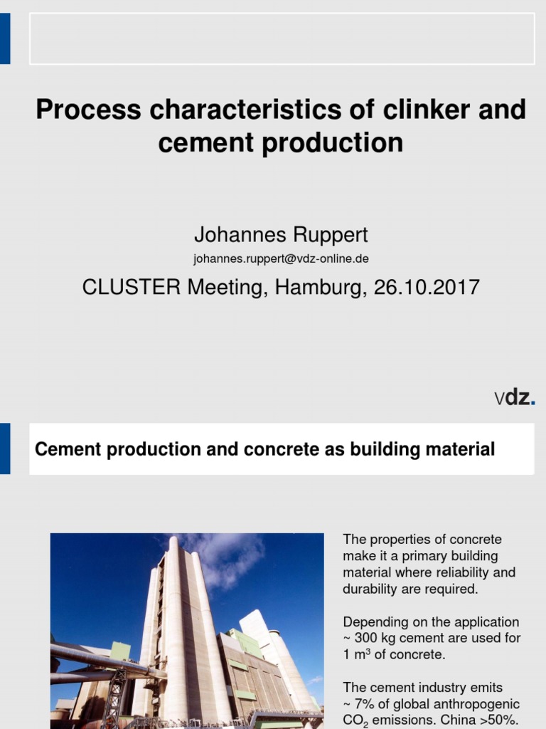 36 - Process Characteristics of Clinker and Cement Production - Cluster ...