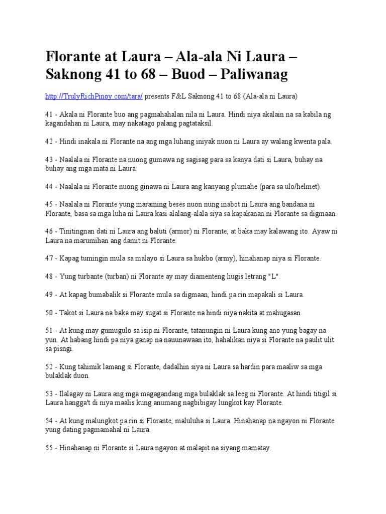 Mga Tauhan Ng Florante At Laura PPT