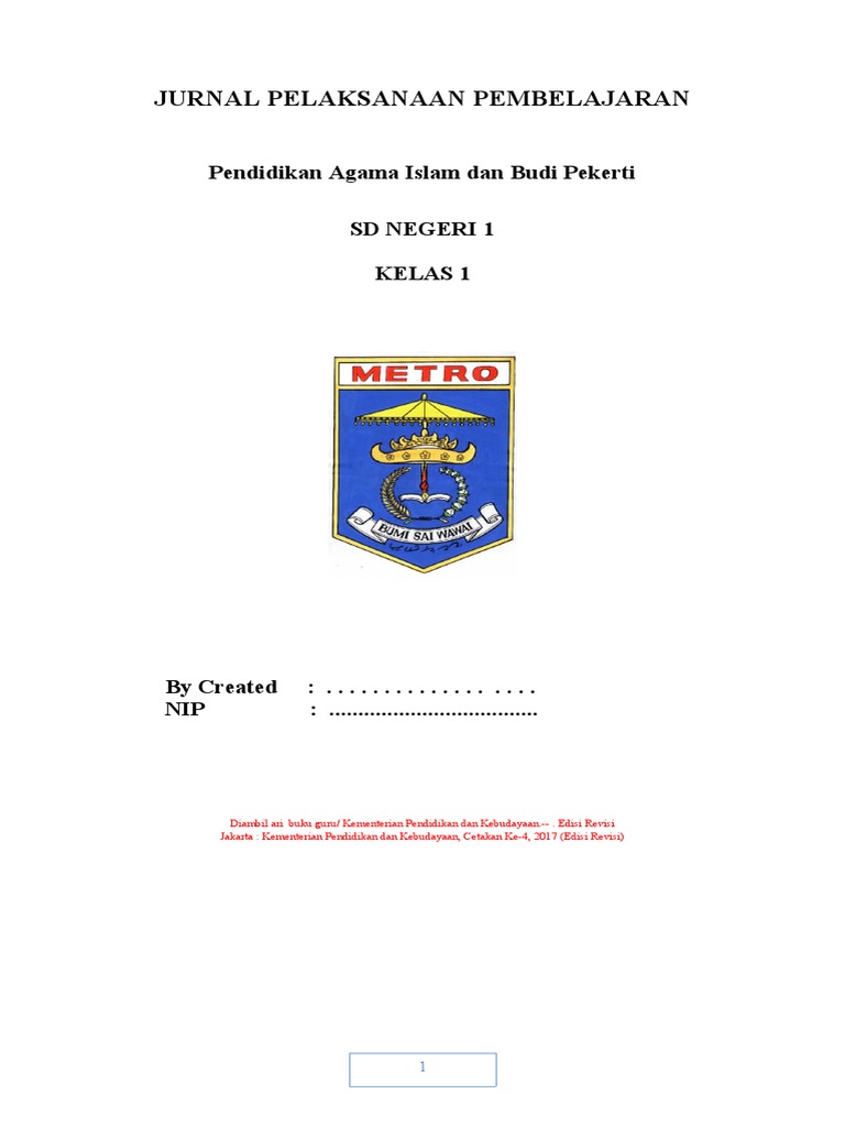 Jurnal PAI Kelas 1 Semester 2 | PDF