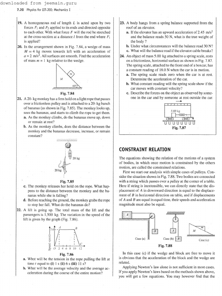 Constraint PDF | PDF | Tension (Physics) | Acceleration