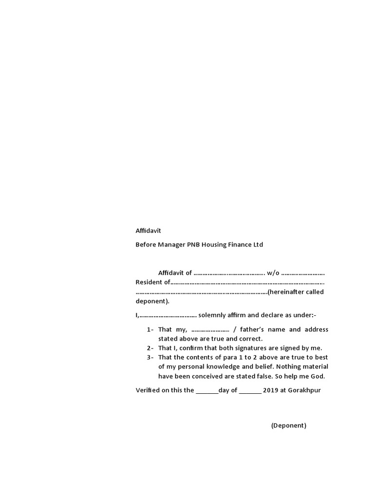 Affidavit Dual Signature | PDF
