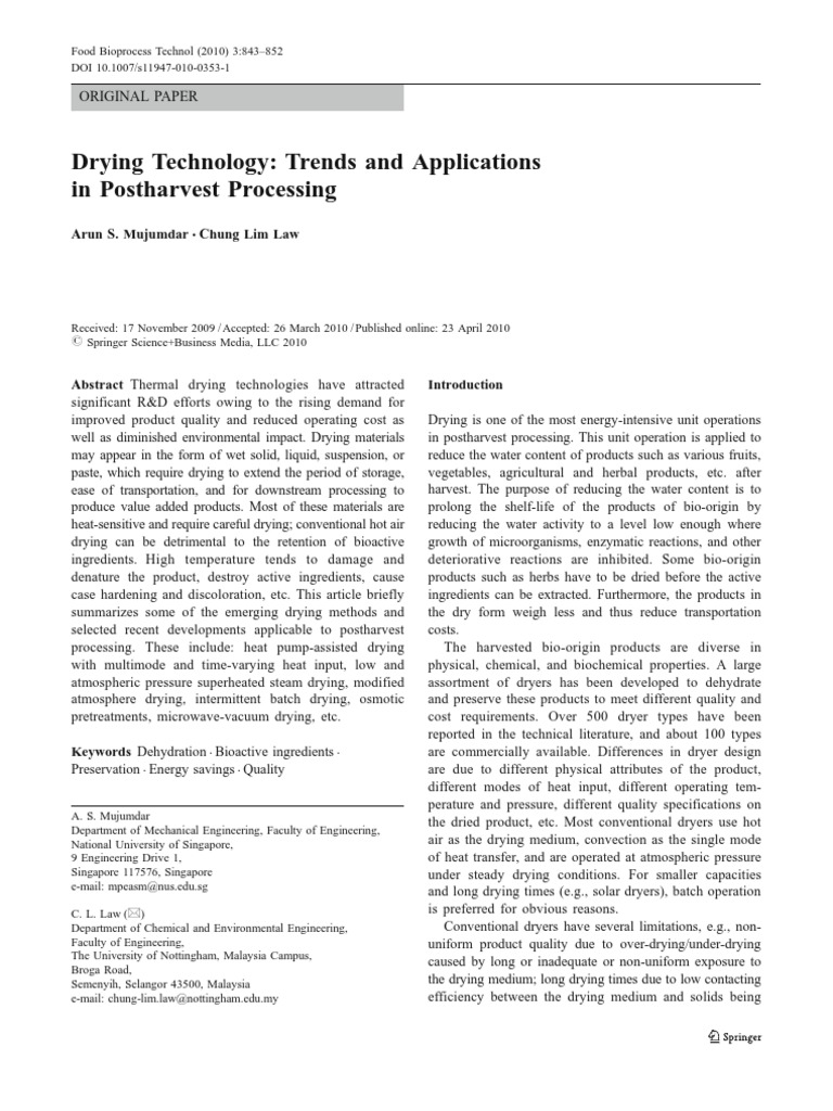 Postharvest Drying Innovations | PDF | Clothes Dryer | Heat