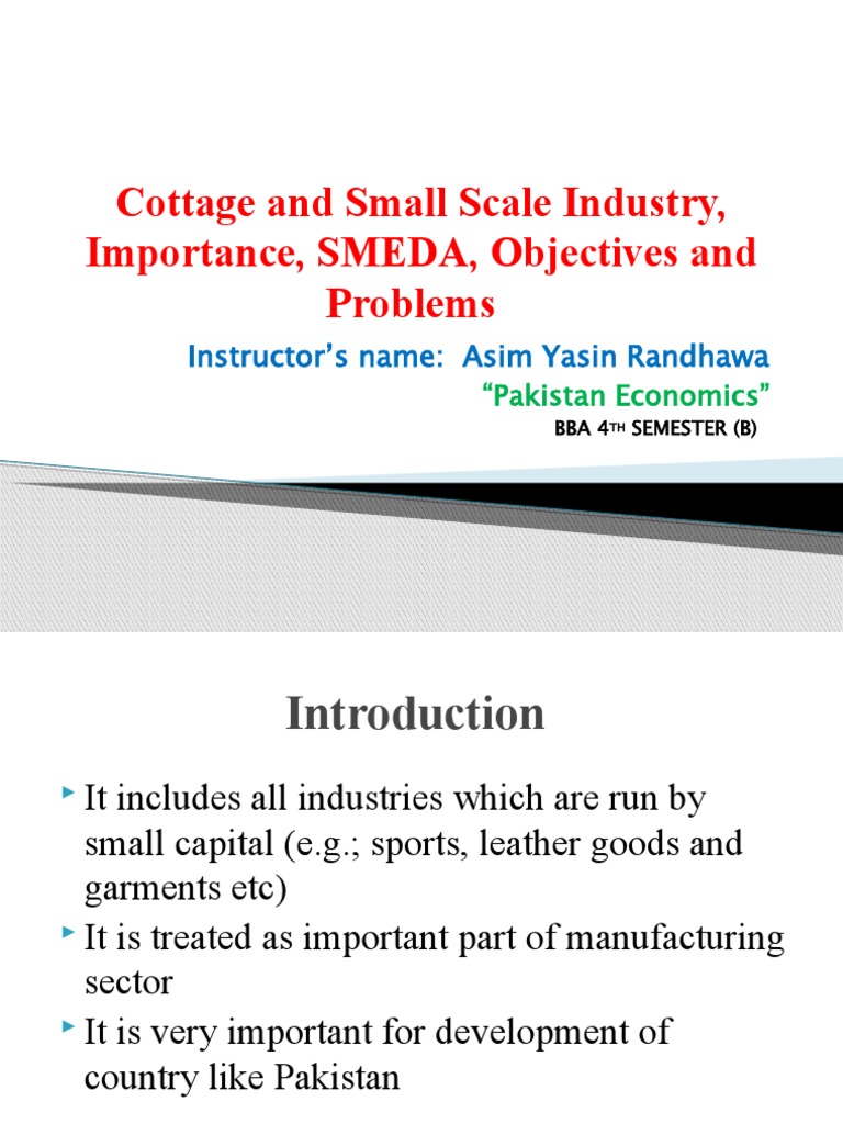 Cottage and Small Scale Industry | PDF | Small And Medium Sized ...