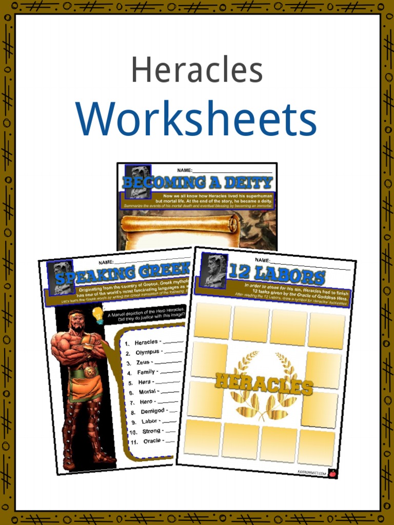 Sample Heracles Worksheets | PDF | Mythological Characters | Ancient ...