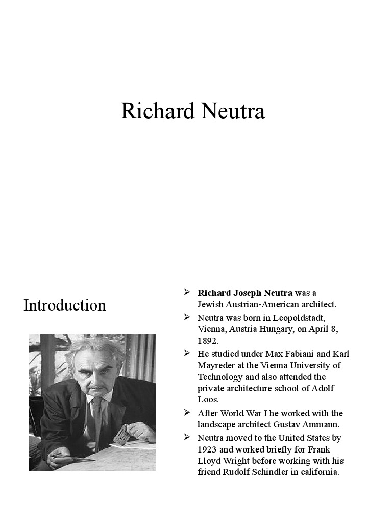 Richard Neutra | PDF | Art Media | Design