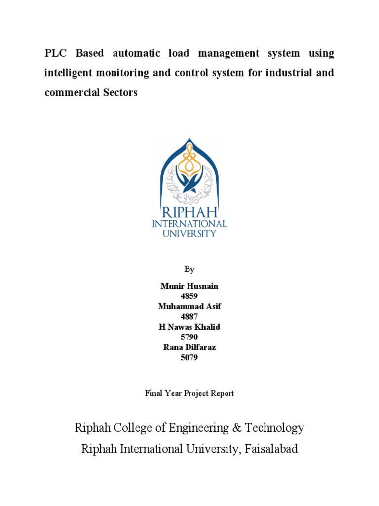 PLC Based Electrical Load Management System | PDF | Relay ...