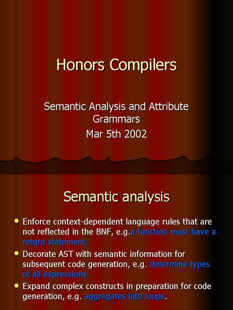 Semantics | PDF | Scope (Computer Science) | Compiler Semantics | PDF | Scope (Computer Science) | Compiler