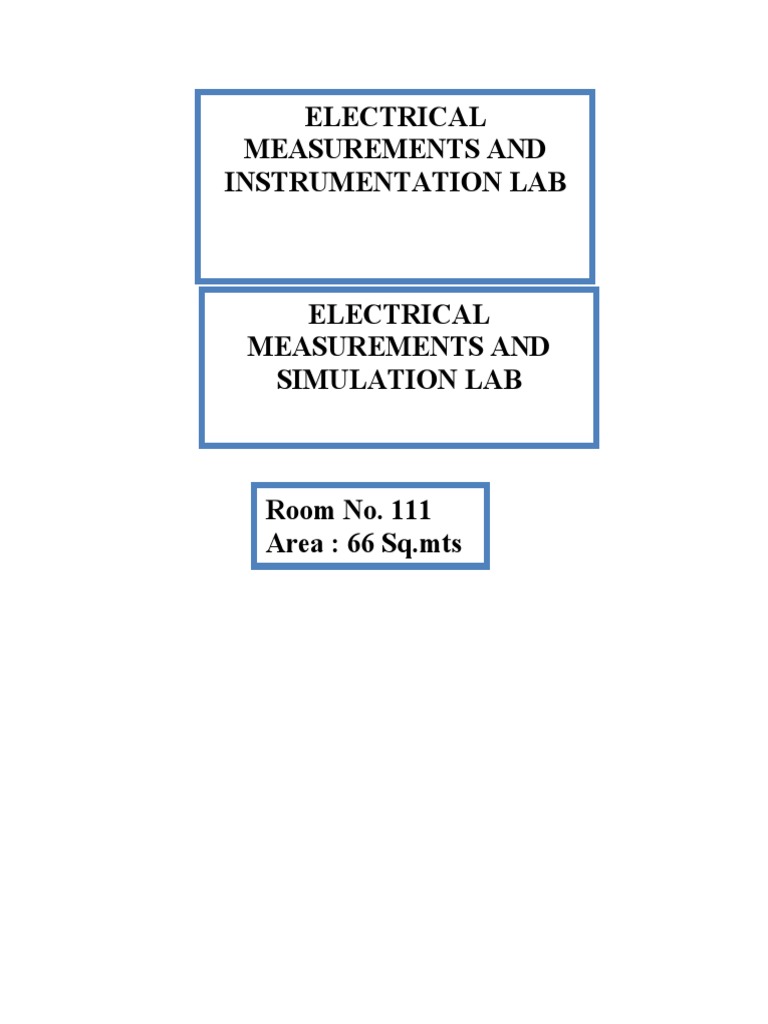 Electrical Measurements Lab Room 111 | PDF