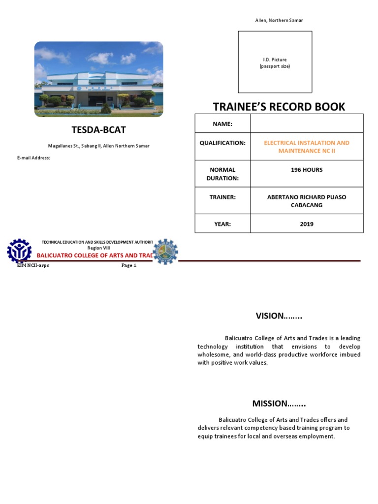 Trainee's Record Book | PDF | Business
