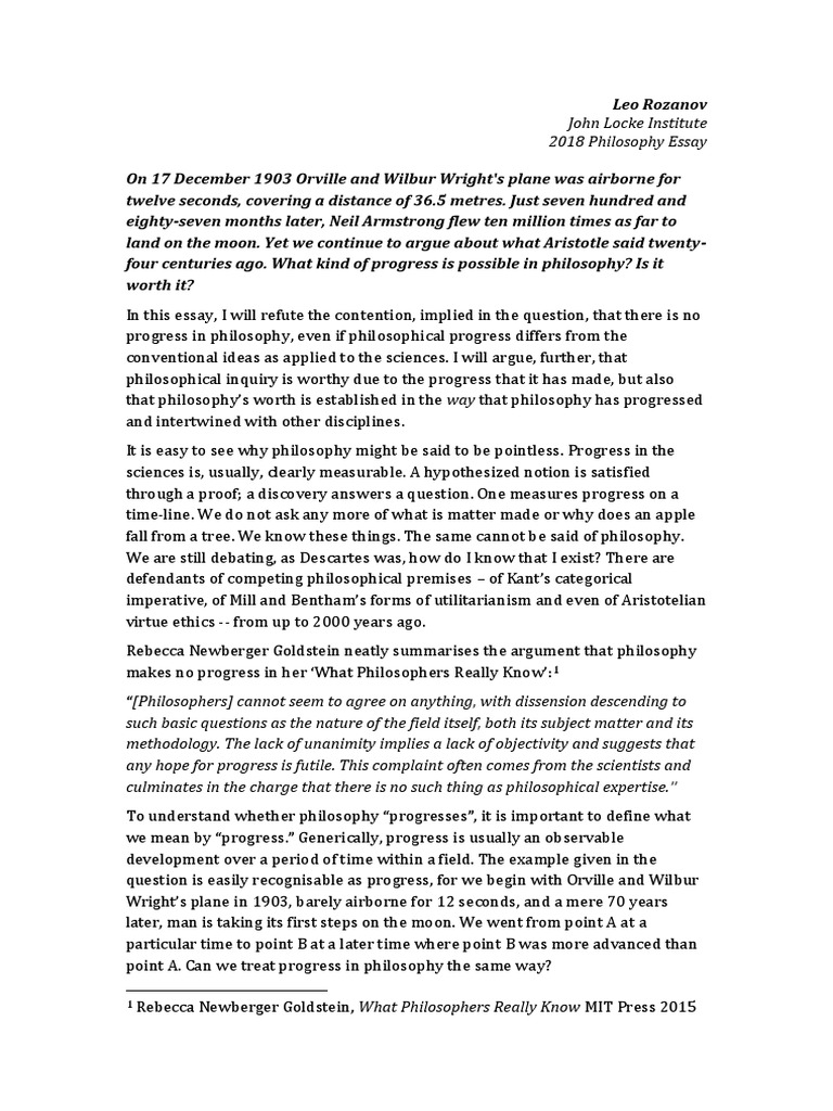 John Locke Philsophy Best Essay | PDF | Analysis | Science
