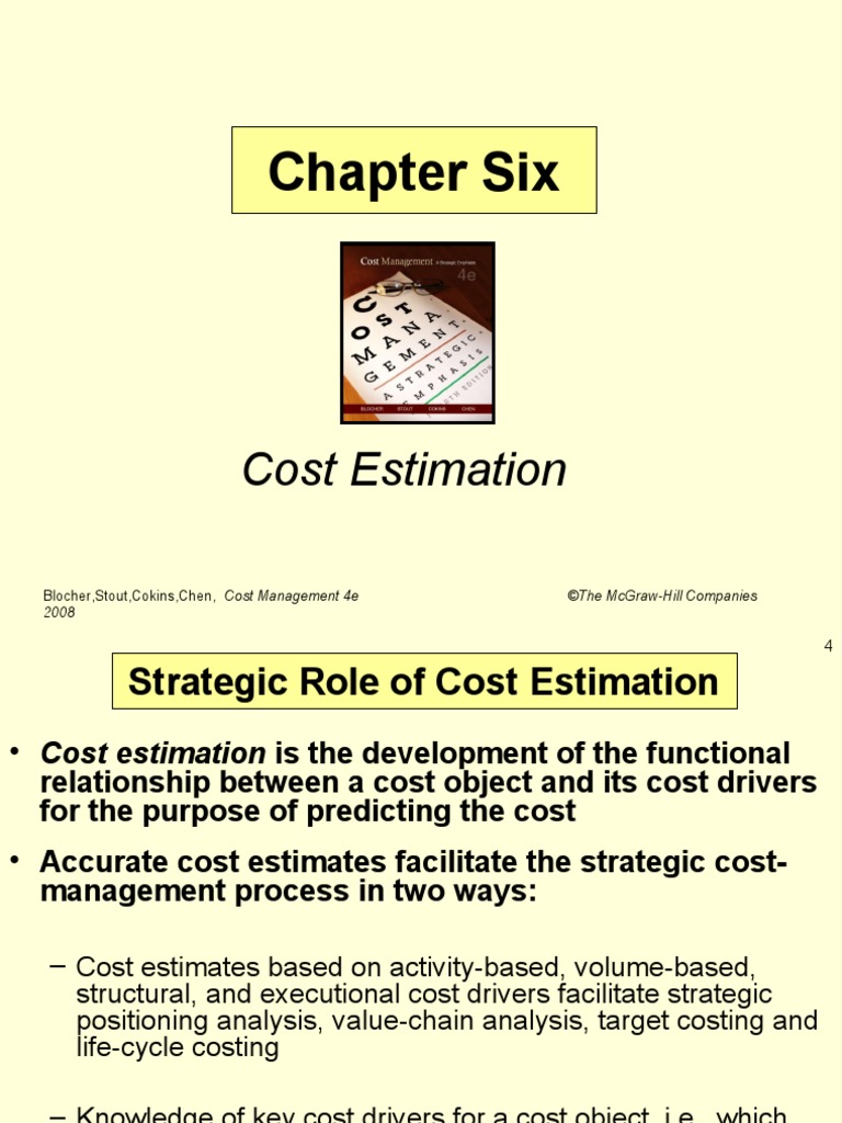 Chapter Six: Cost Estimation | PDF | Regression Analysis | Errors And Residuals