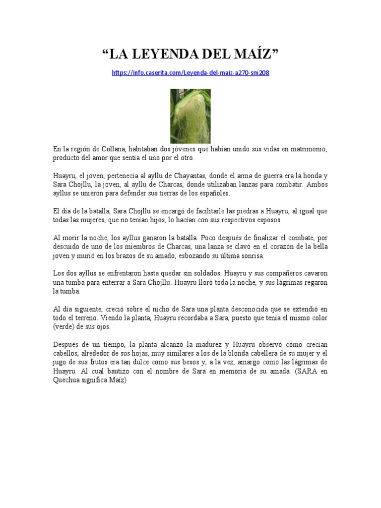 Leyenda Del Maiz | PDF