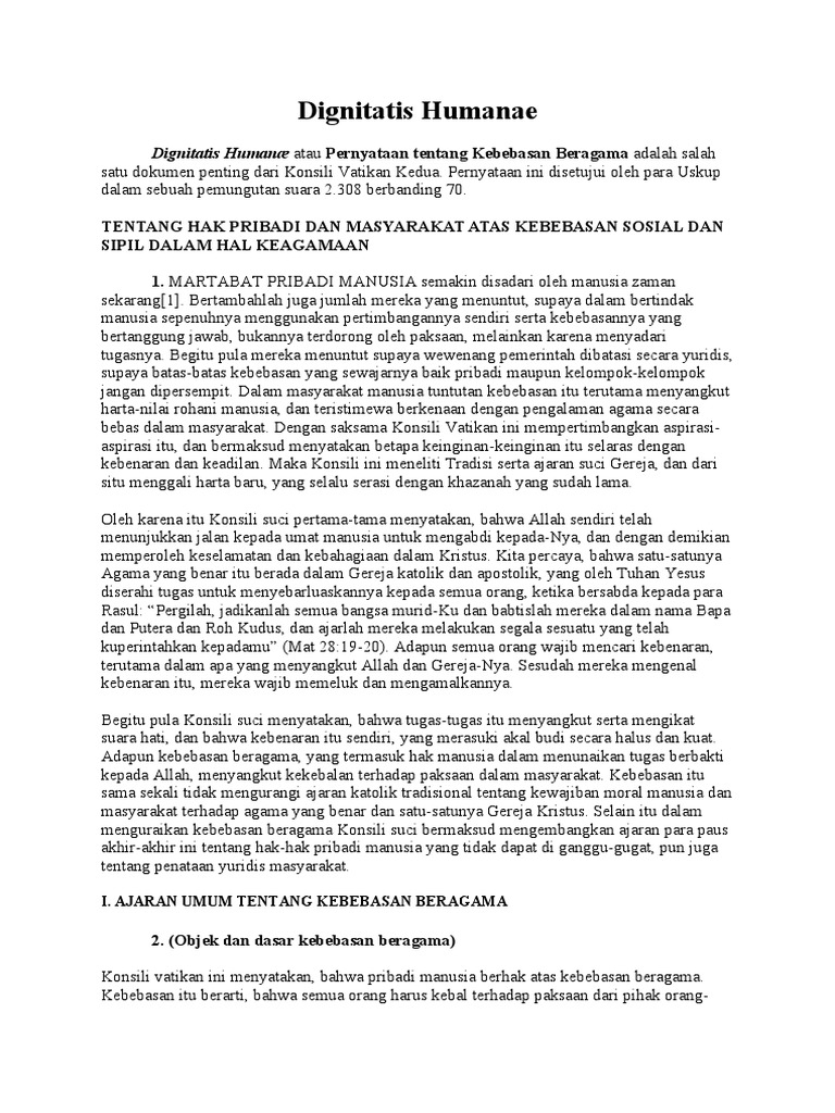Dignitatis Humanae | PDF