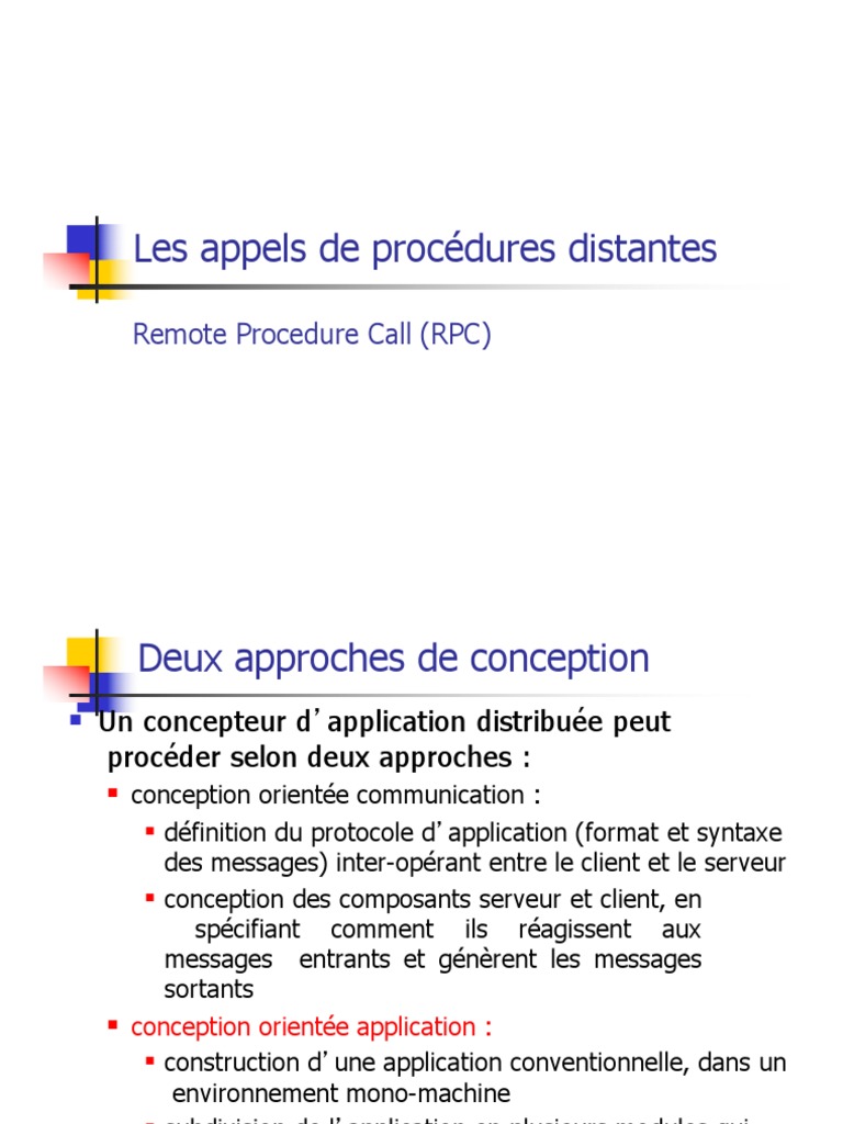 RPC v2 | PDF | Serveur (Informatique) | Interface de programmation