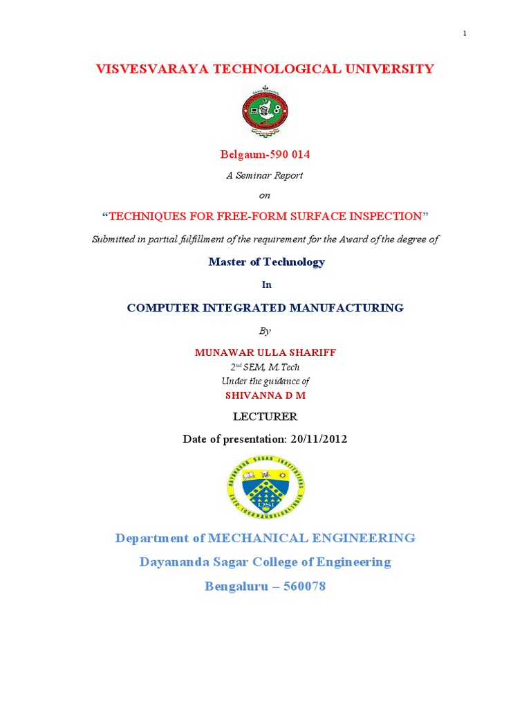 Visvesvaraya Technological University: Belgaum-590 014 | PDF