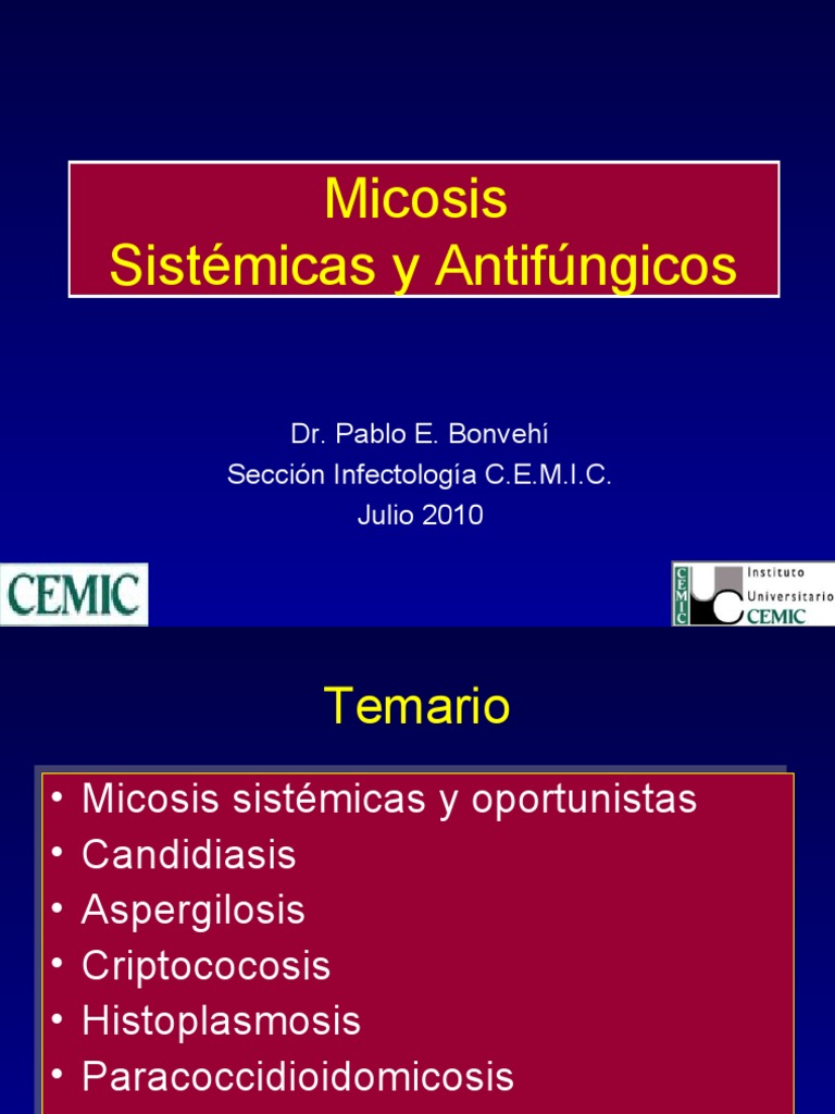 Micosis Sistémicas y Antifúngicos | PDF | Candidiasis | Tratamientos ...