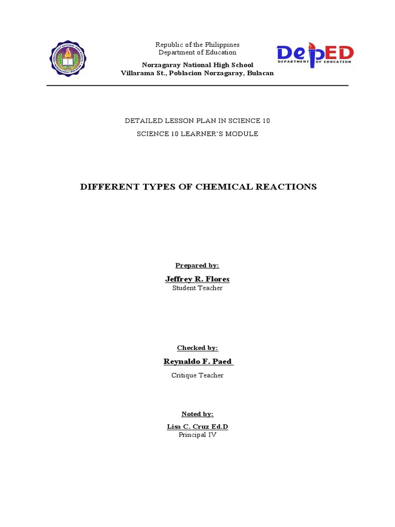LP For Final Demo | PDF | Chemical Reactions | Chemical Substances