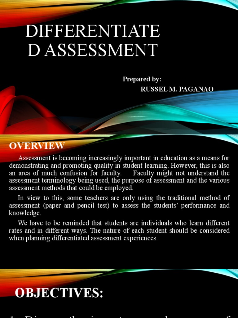 Differentiated Assessment in Education | PDF | Differentiated ...