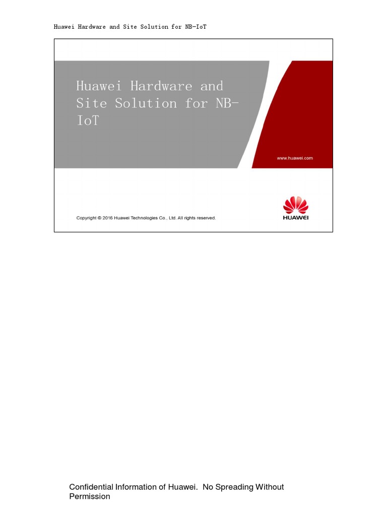 Huawei NB-IoT Hardware Solutions | PDF | Lte (Telecommunication ...