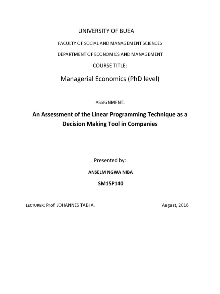Optimal Resource Allocation for New Product Development: A Linear Programming Approach to ...