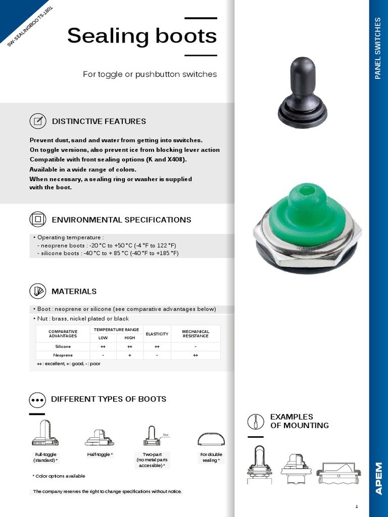 Sealing Boots PDF | PDF | Materials | Nature