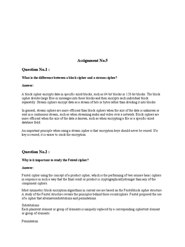 Assignment No.5 Question No.1:: What Is The Difference Between A Block ...