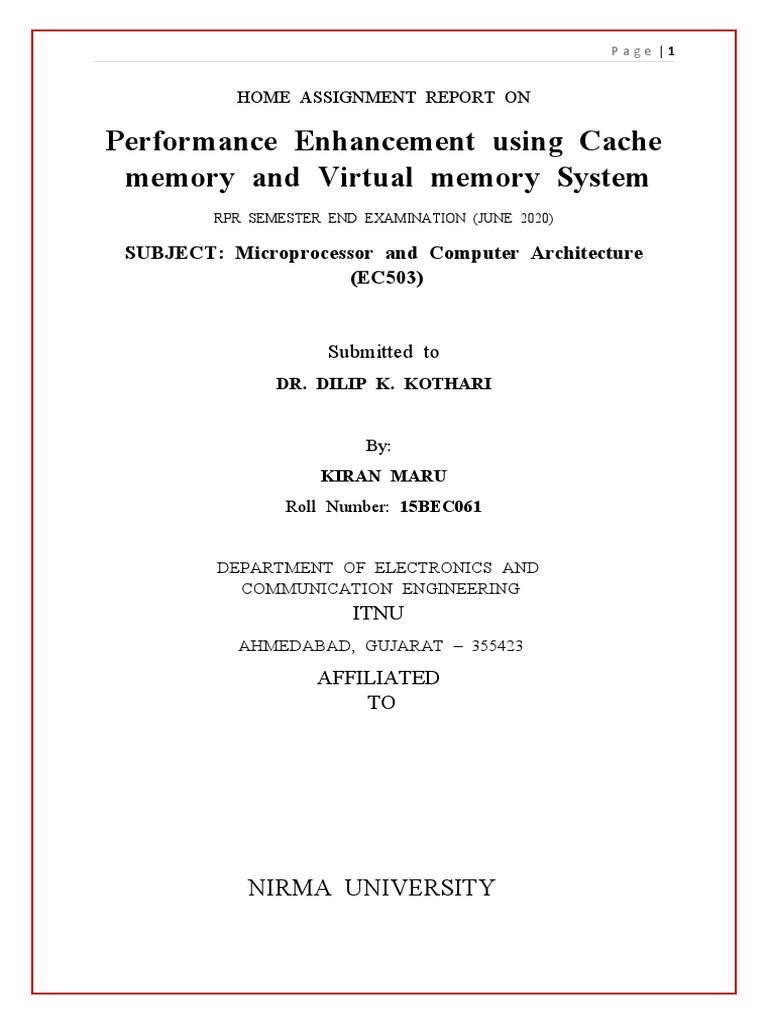 Mca Report or | PDF | Dynamic Random Access Memory | Random Access Memory
