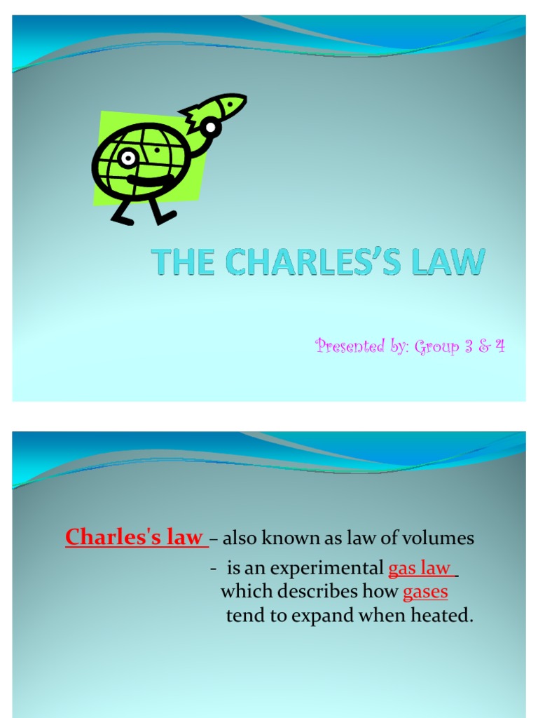 The Charles's Law | PDF | Gases | Temperature