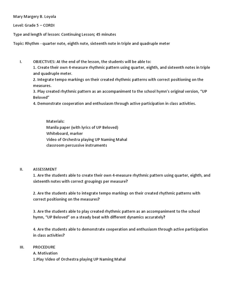Exploring Rhythm and Musicality: Creating Rhythmic Patterns to ...
