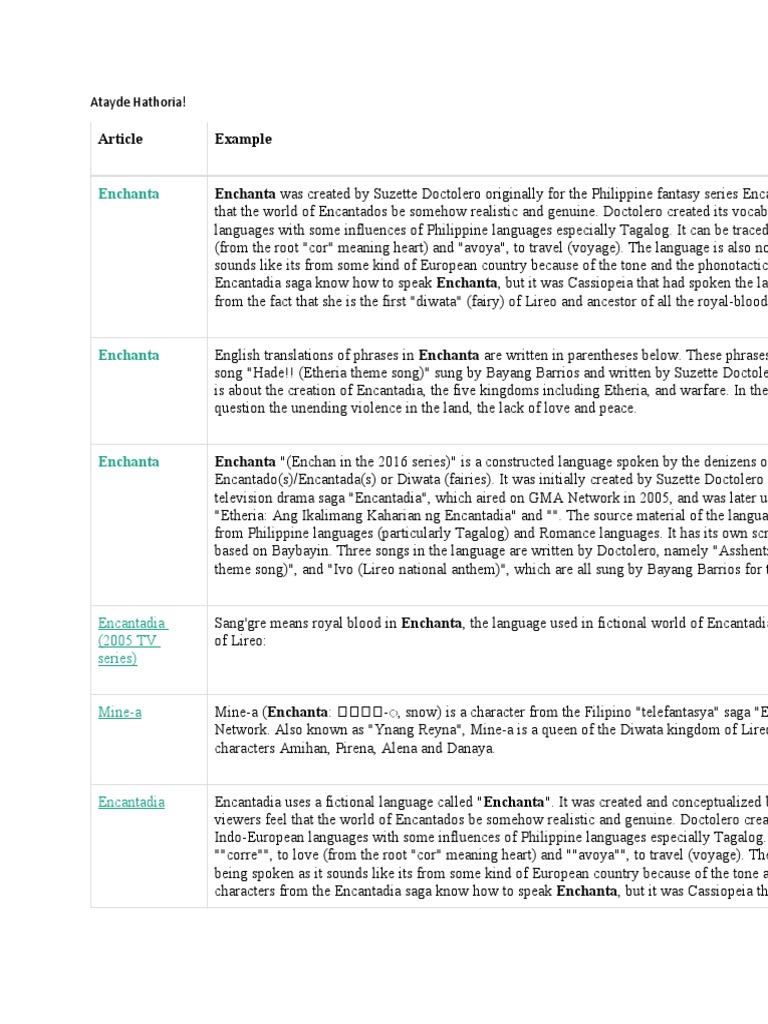 Atayde | PDF | Fairies | Languages