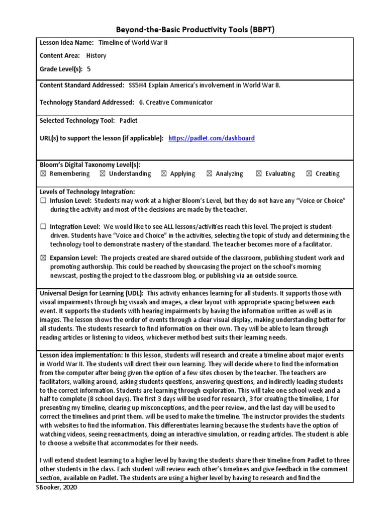 BBPT Lesson Plan | PDF | Education Theory | Psychological Concepts