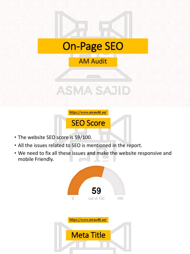 On-Page Seo Report | PDF | Search Engine Optimization | Html