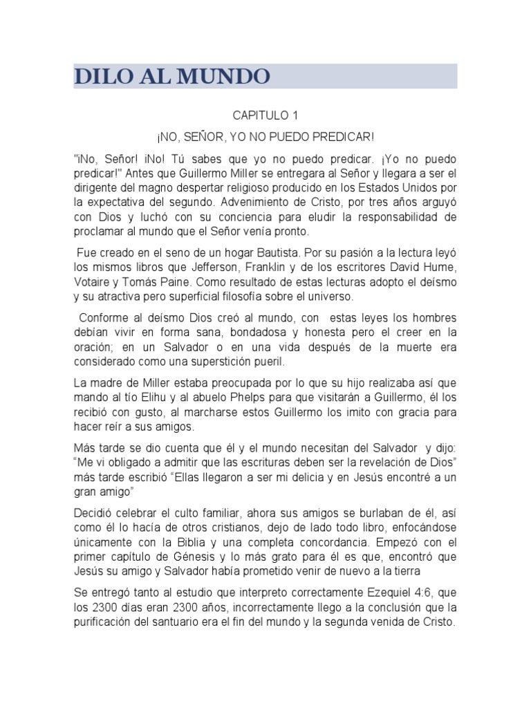 Dilo Al Mundo | PDF | metodismo | Cristo (título)