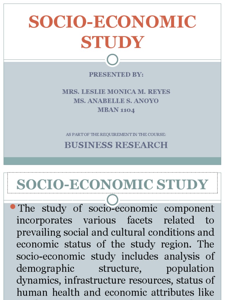 Ppt-Socio-Economic Study | PDF | Poverty | Poverty & Homelessness