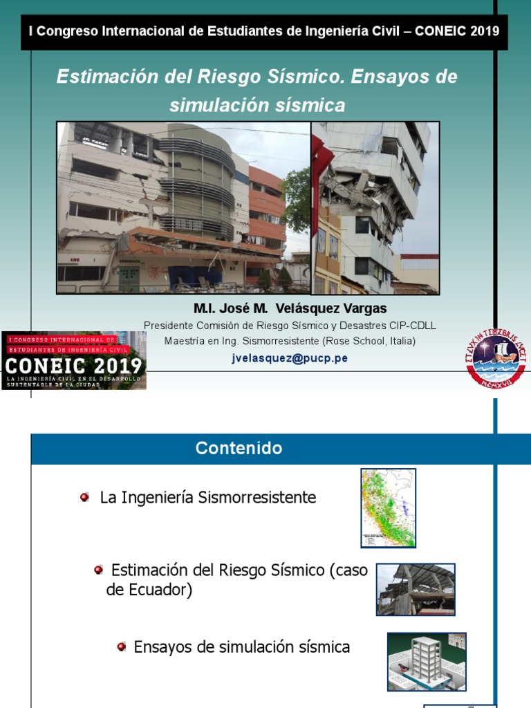 Conferencia UCV CONEIC 2019 | PDF | Temblores | Ecuador