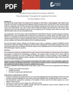 Transport and Logistics Standard Operating Procedures | PDF | Cargo ...