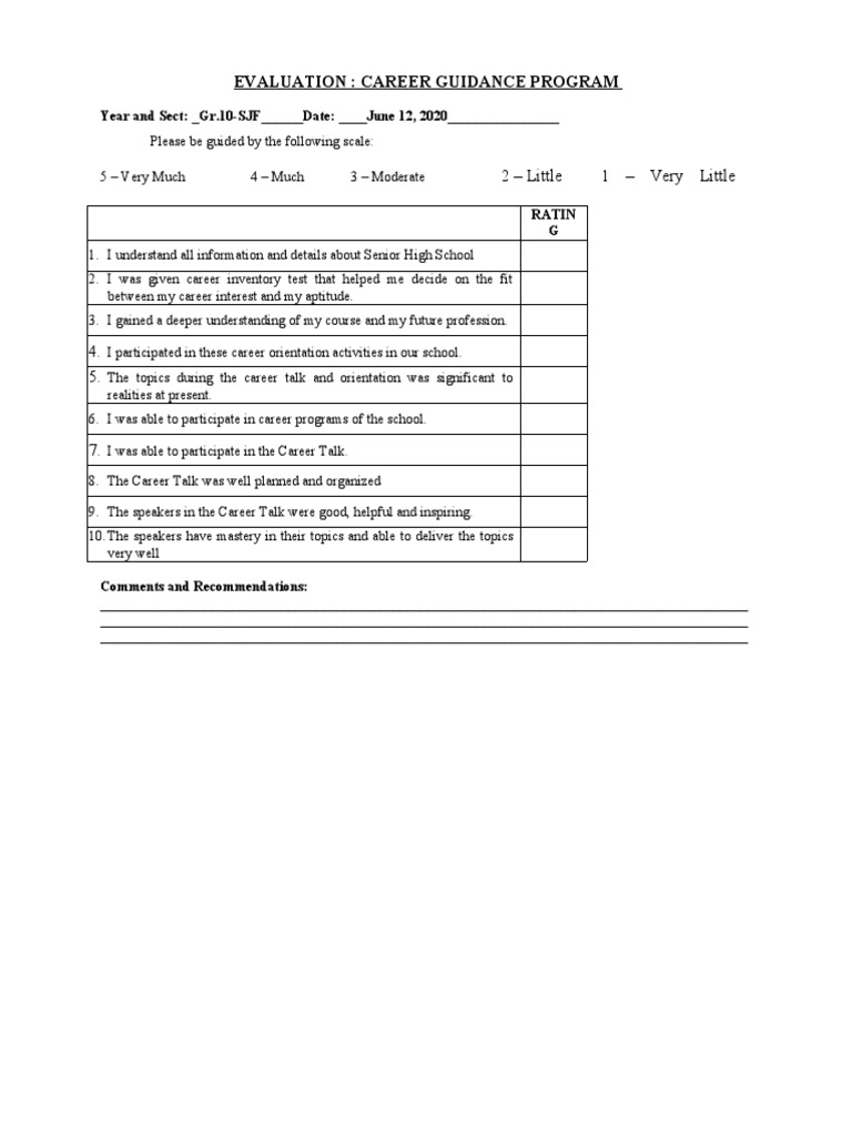 Career Guidance Program | PDF