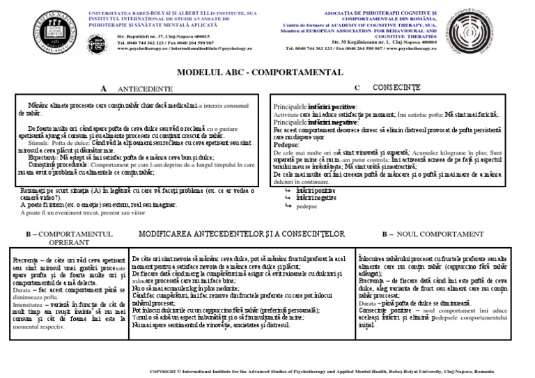 ABC Comportamental MODEL PDF | PDF