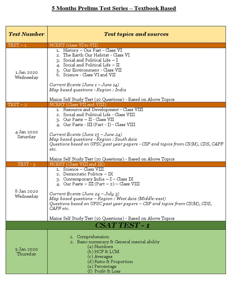 TextBook Based Schedule PDF | PDF