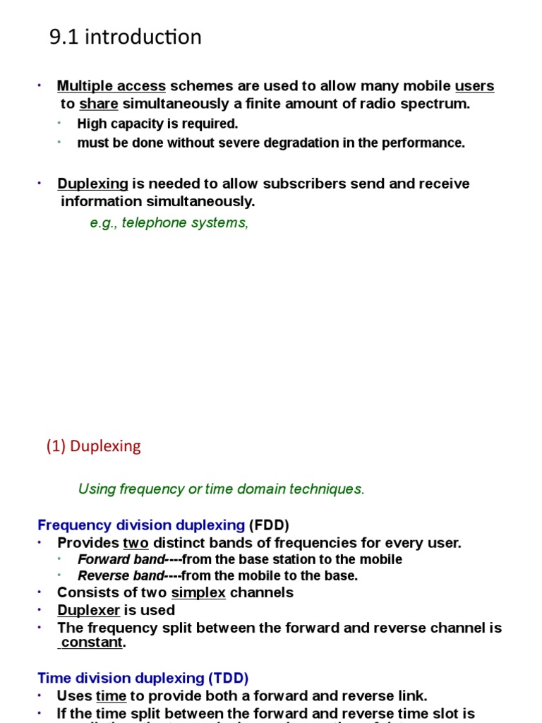 Multiple Access Technique | PDF | Channel Access Method | Cellular Network
