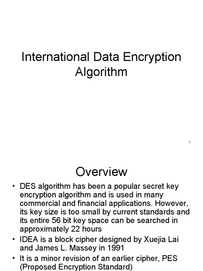 International Data Encryption Algorithm | PDF | Military Communications | Cryptography