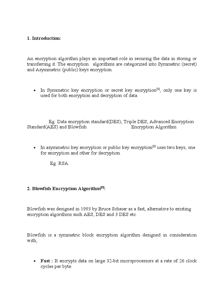 Blowfish | PDF | Cryptography | Secure Communication