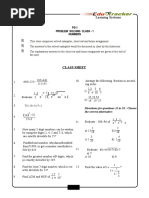 Icse Class 1 Maths Sample Paper Model 1 PDF | PDF