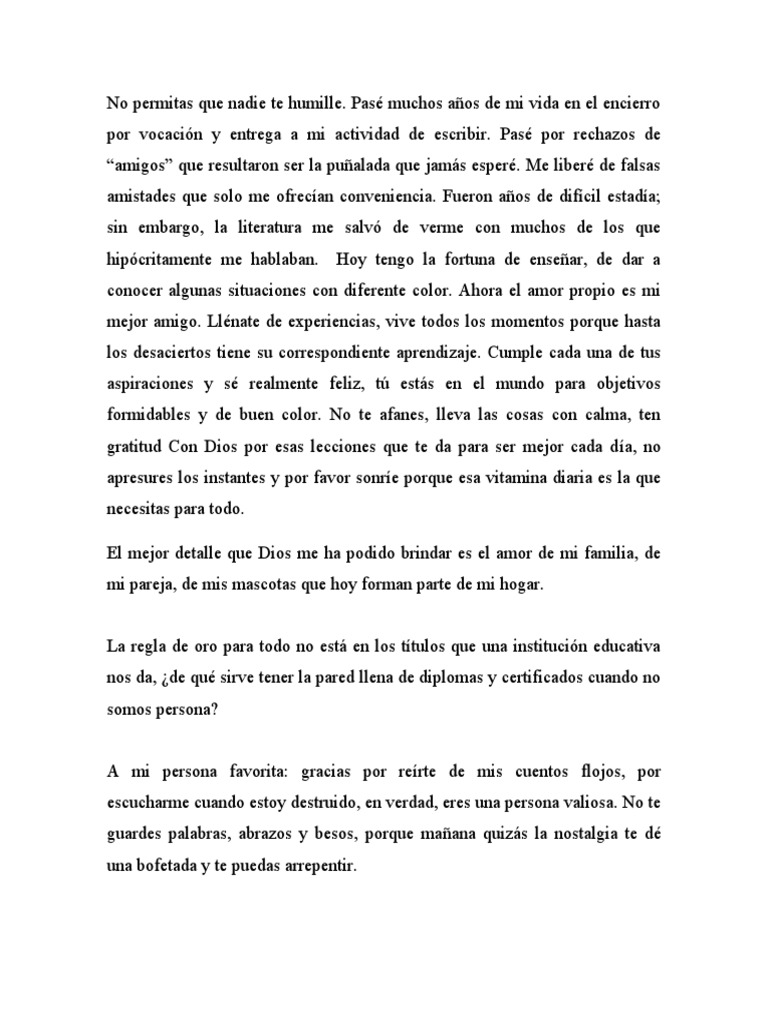 No Permitas Que Nadie Te Humille | PDF | Amor