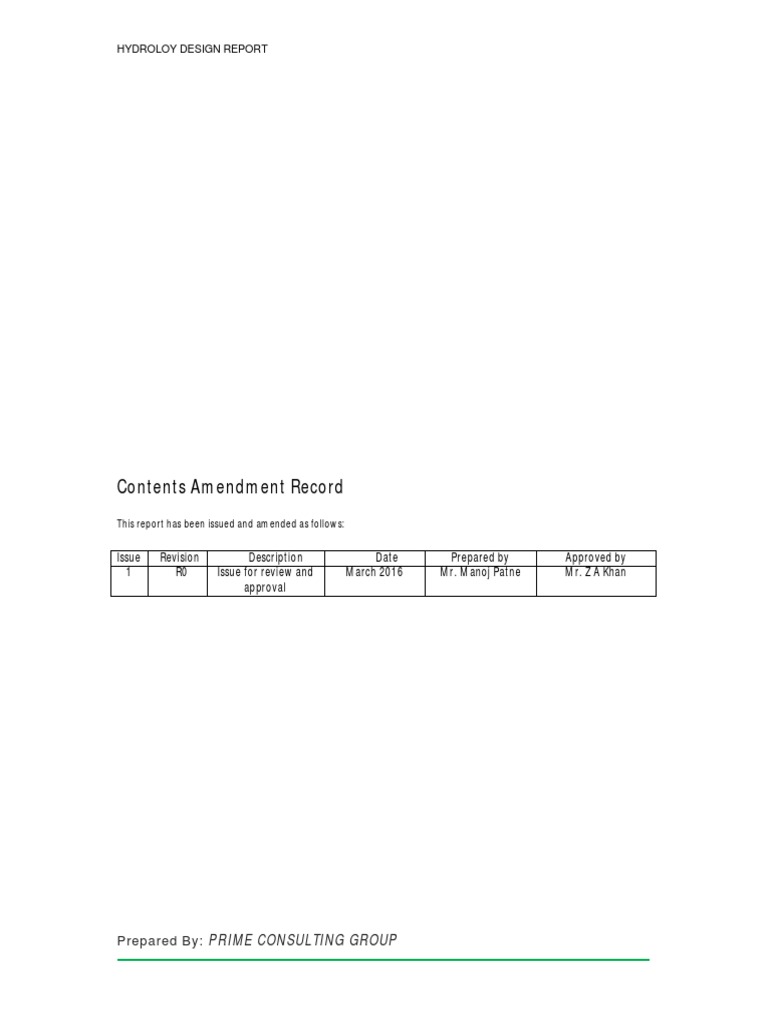 Final Hydrology Report - 03-05-16 PDF | PDF | Flood | Discharge (Hydrology)