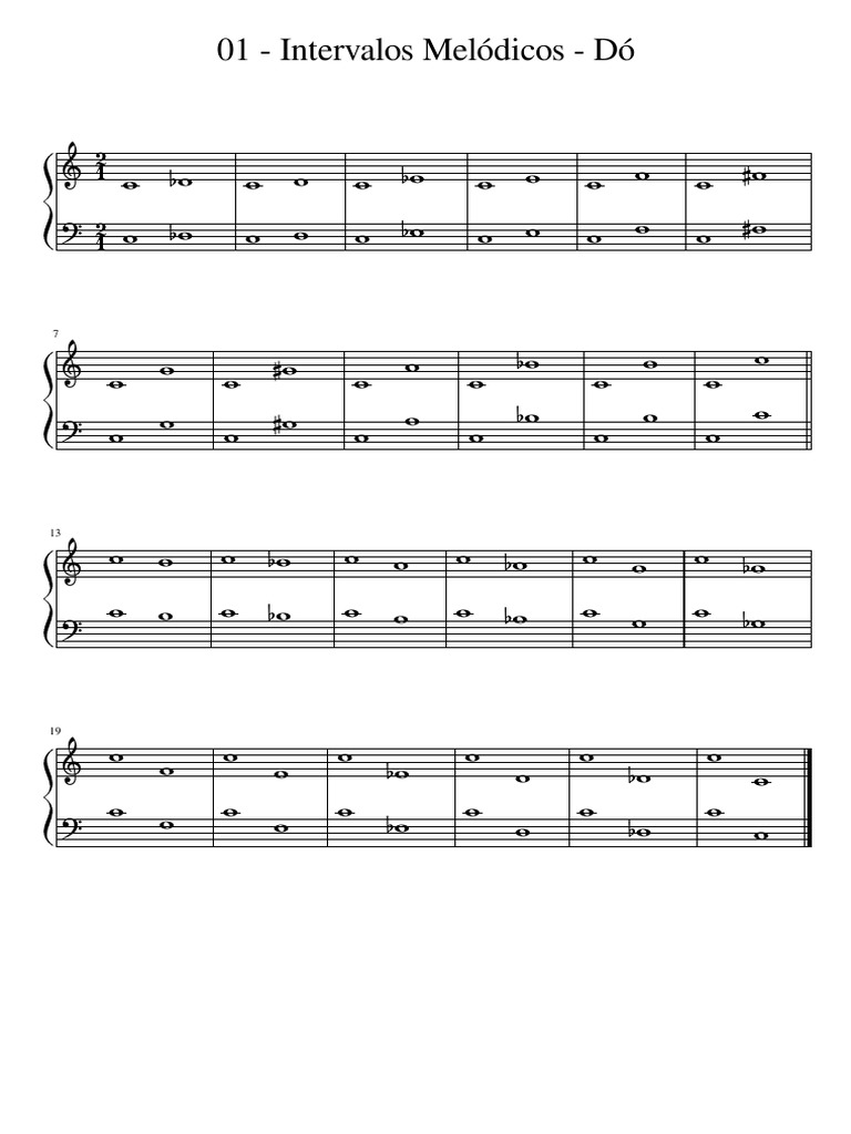 01 - Intervalos Melódicos - Dó | PDF
