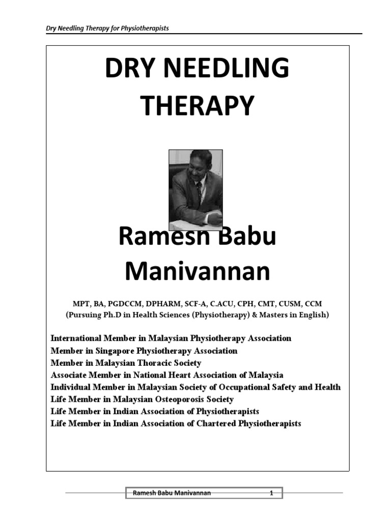 Dry Needling | PDF | Myofascial Trigger Point | Physical Therapy