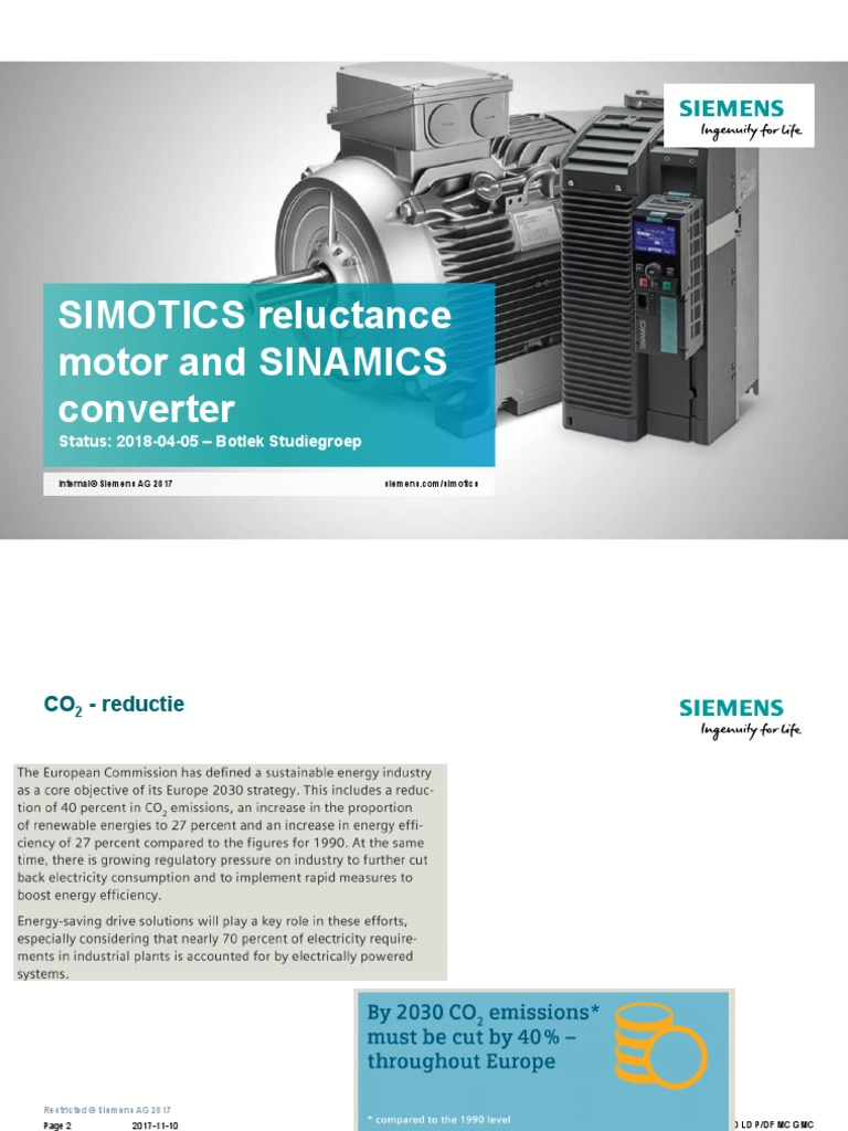 SIMOTICS Reluctance Motor and SINAMICS Converter Siemens Gertjan Bakker ...